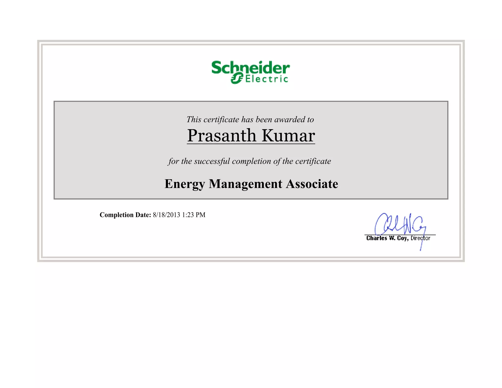 ENERGY MANAGEMENT ASSOCIATE CERTIFICATE | PDF