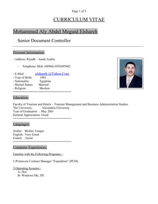 CV Mohamed Aly Elshareh3 | PDF