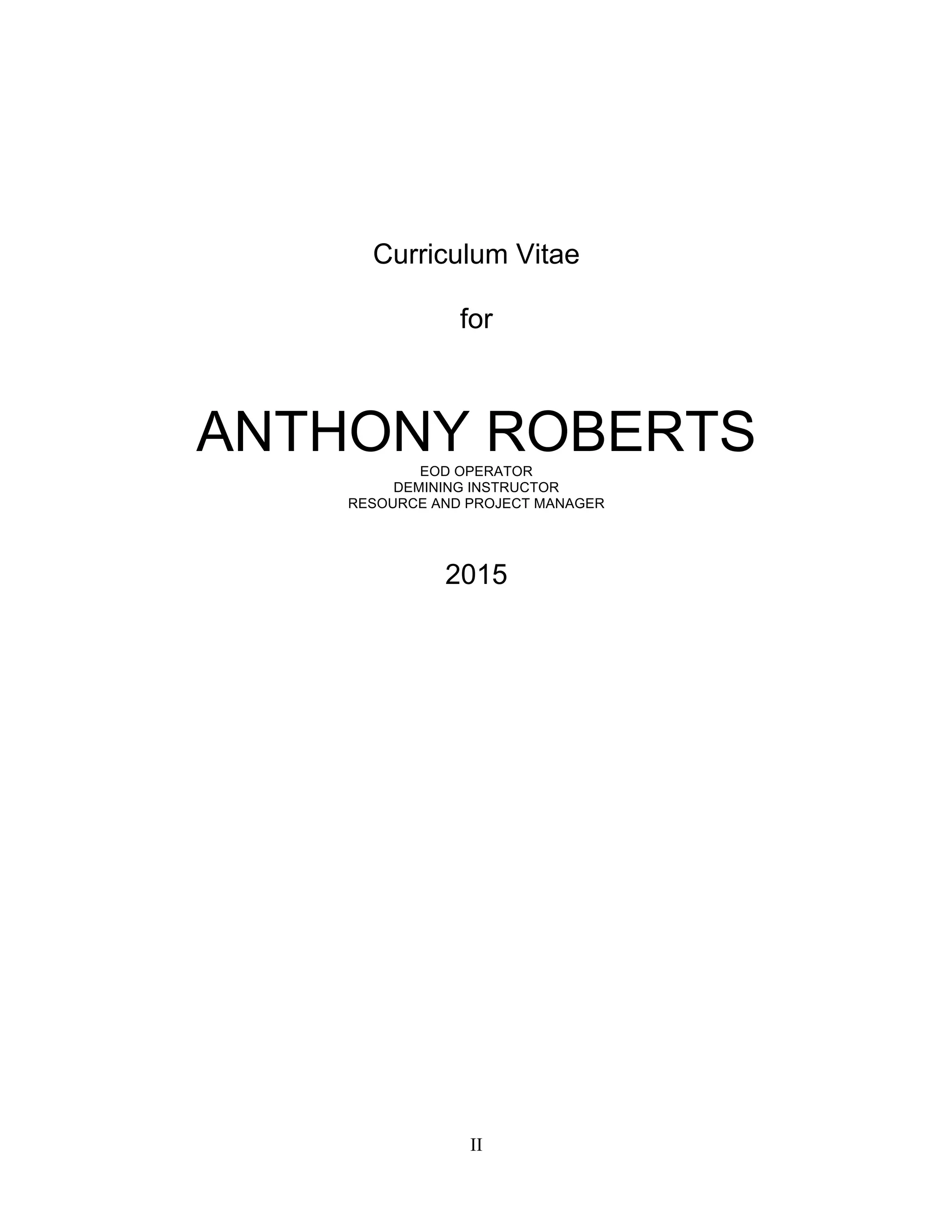 Anthony Roberts_CV_Cover Letter | PDF