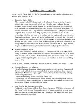Competency (Lean & CI)- Gurmeet 2016 | DOCX