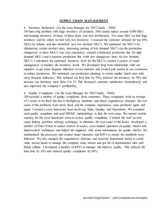 Competency (Lean & CI)- Gurmeet 2016 | PDF