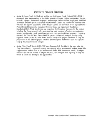 Competency (Lean & CI)- Gurmeet 2016 | PDF