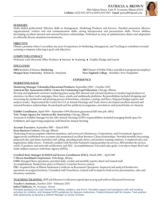 SRESUME'PatriciaABrown | PDF