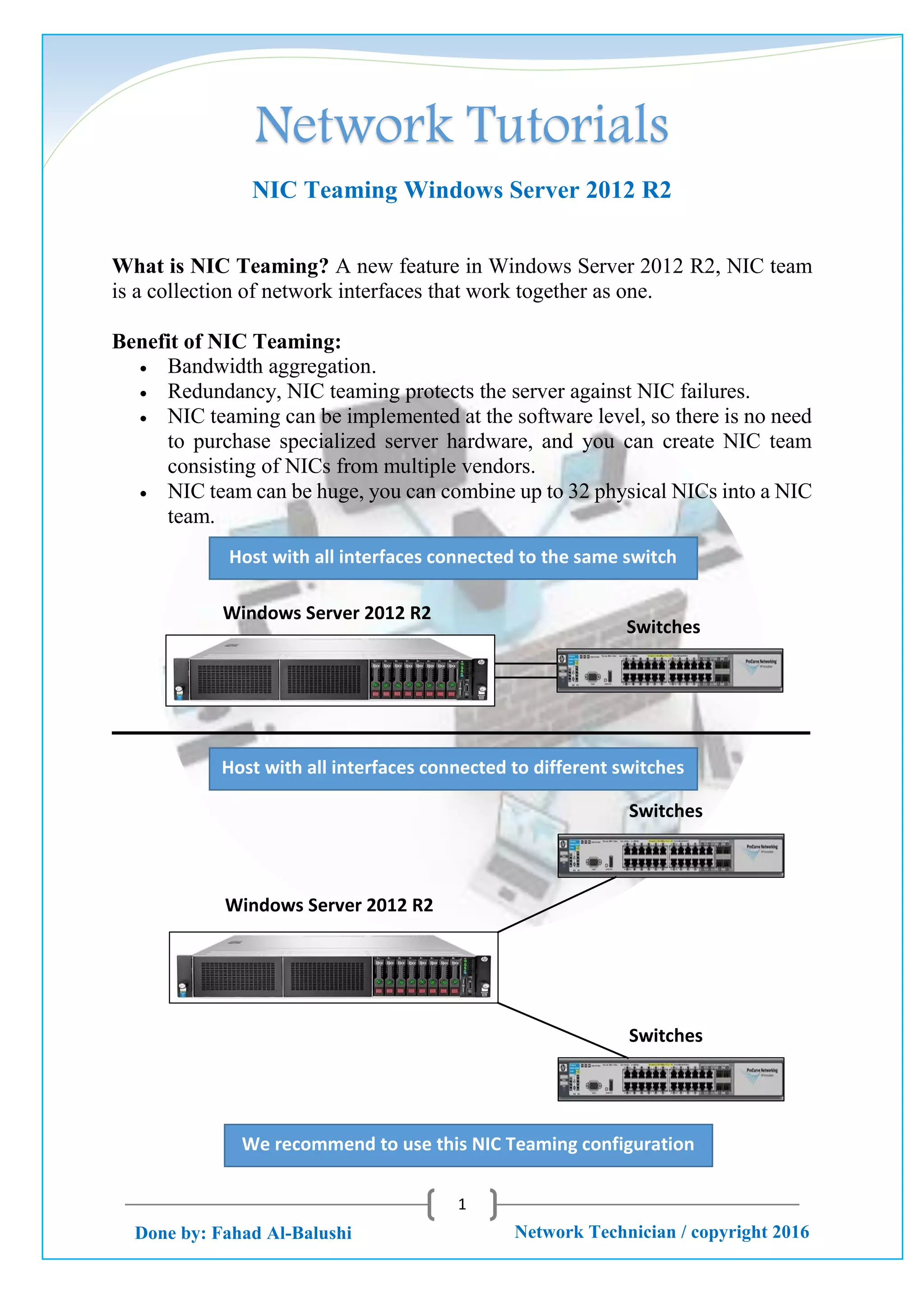 3- NIC Teaming | PDF