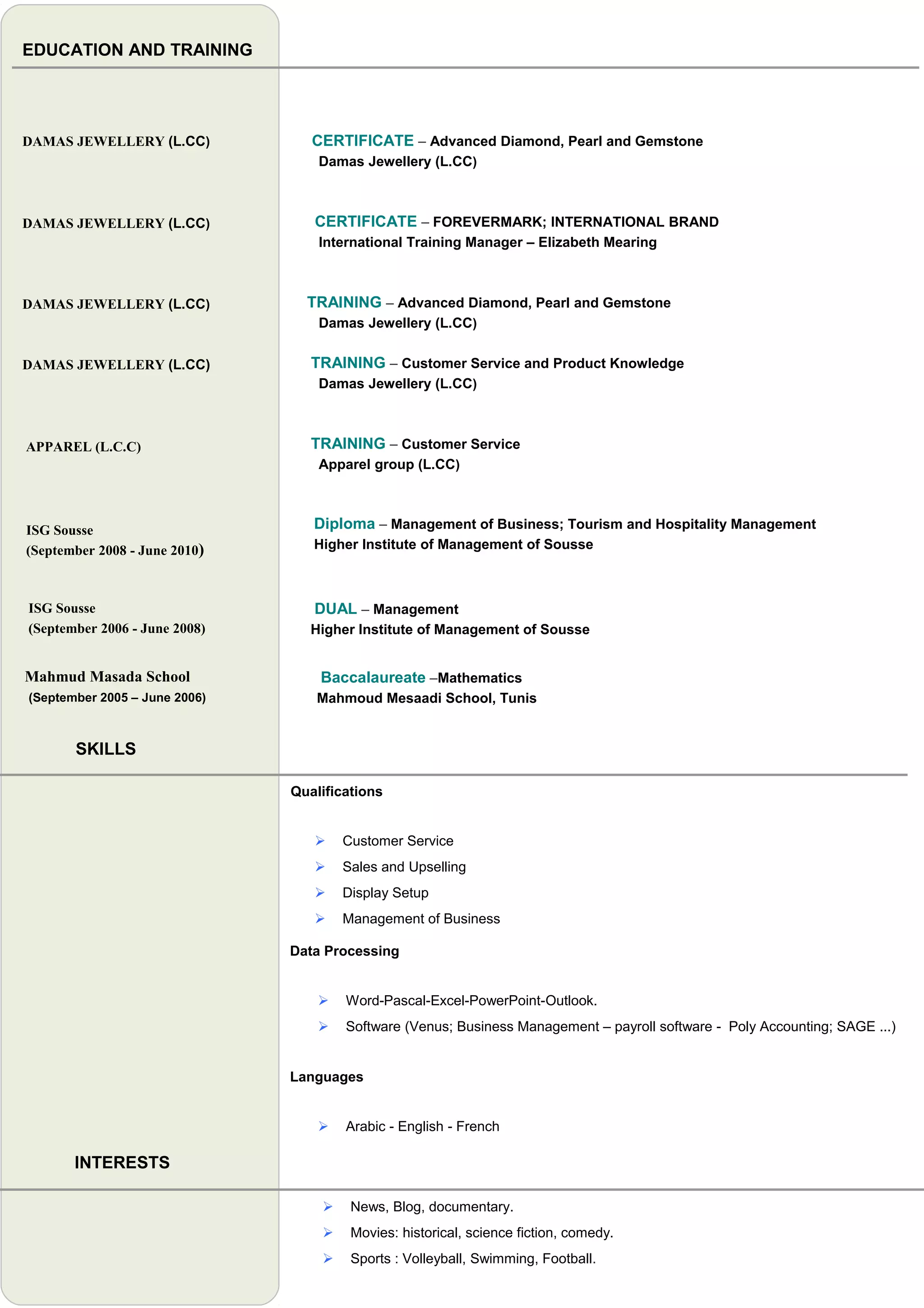 Marouen Dridi cv | PDF