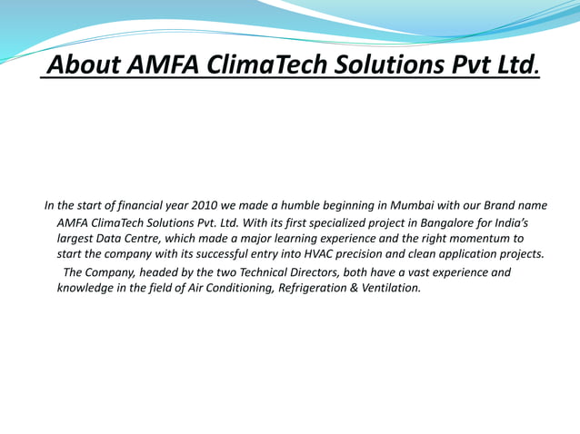 AMFA Company profile . !BS shw | PPT