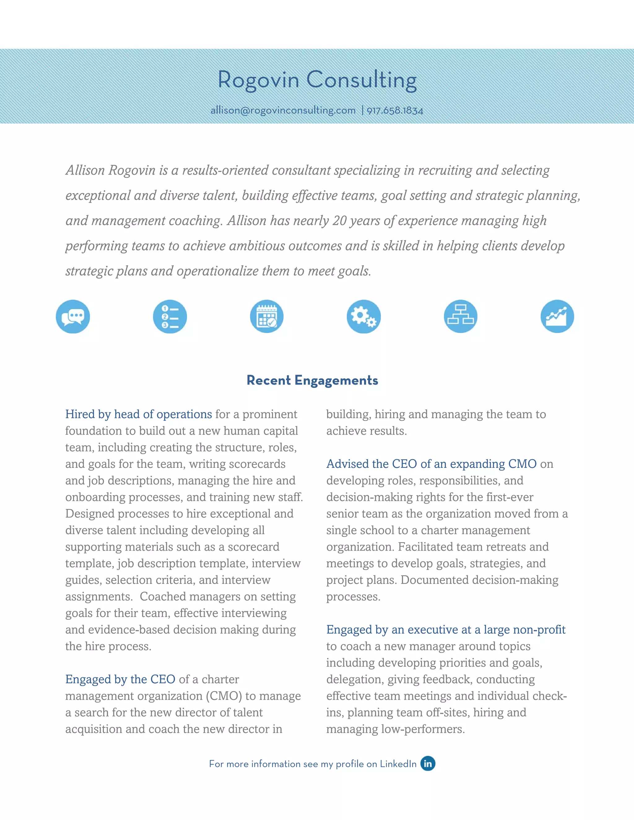 Rogovin Consulting Overview | PDF