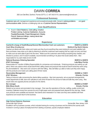 Dawn Correa Resume 1 (2) | PDF