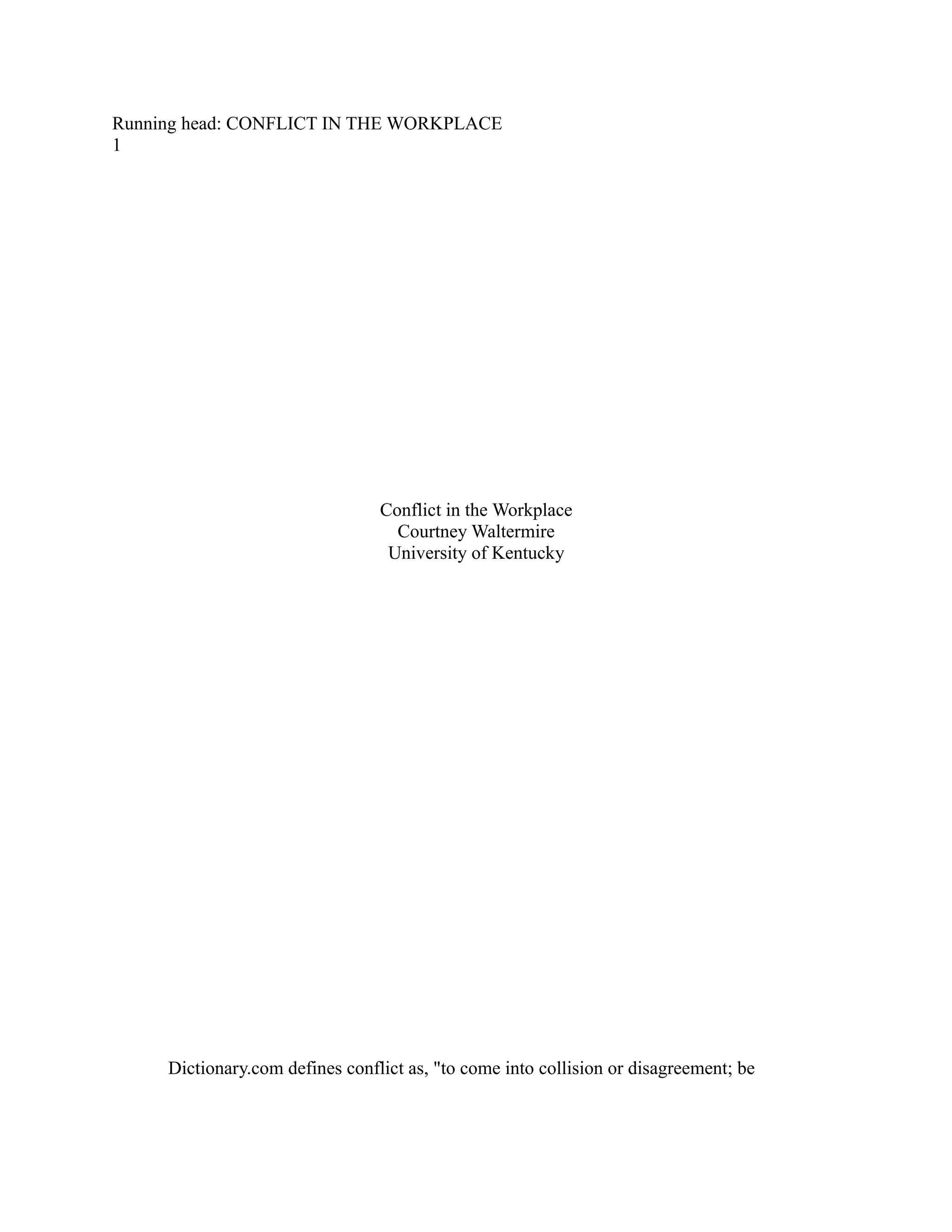 Workplace Communicaton Analysis Courtney Waltermire | RTF