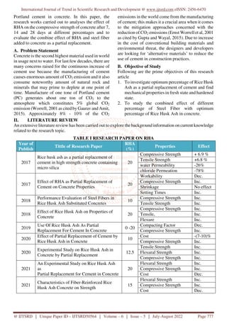 Effect on High Grade Concrete Due to Partial Replacement of Rice Hush ...