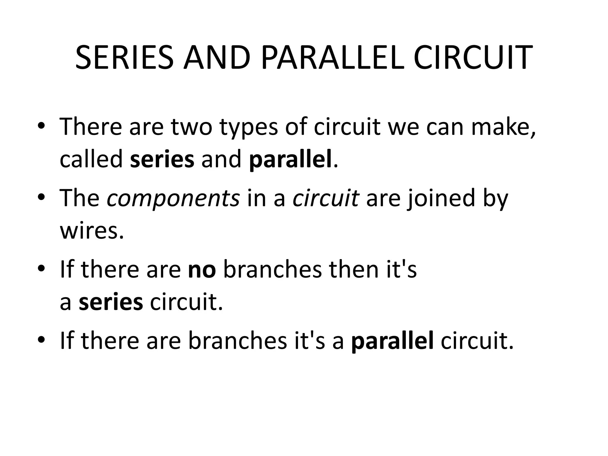 LOWER SECONDARY SCIENCE_ ELECTRICITY_PARALLEL | PPTX