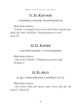 99 emrat e bukur te Allahut | PDF