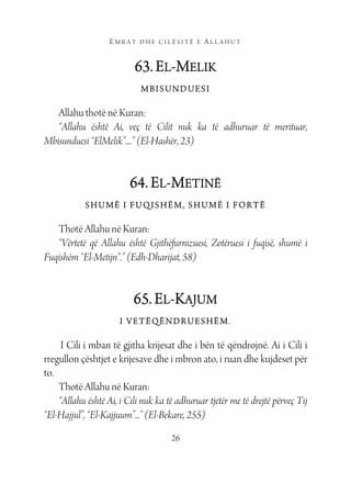99 emrat e bukur te Allahut | PDF