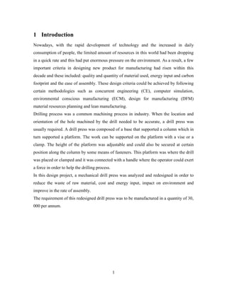 Mini Project for Design of Manufacturing | PDF