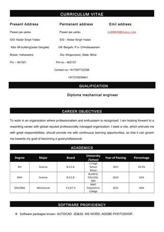 pawan RESUME v | DOC