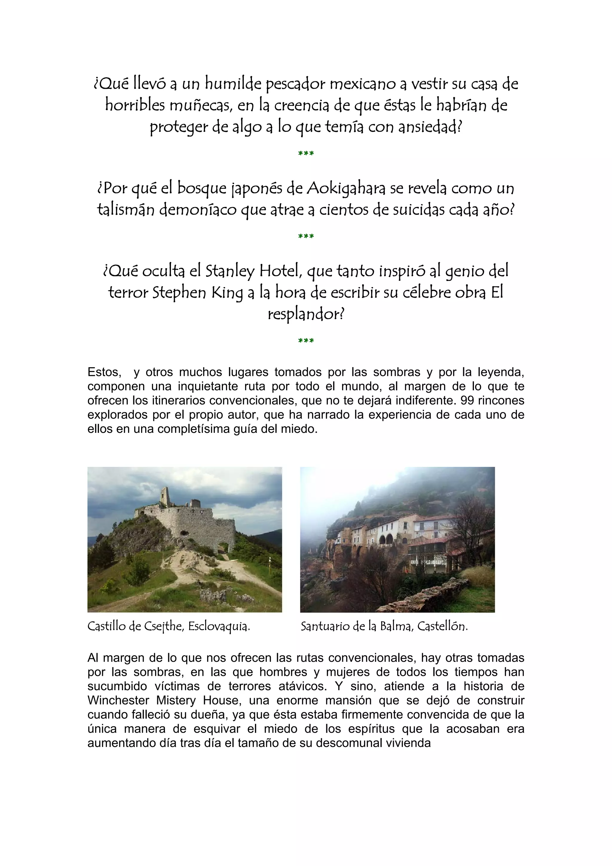 99 lugares donde pasar miedo | PDF | South America Travel | Travel ...