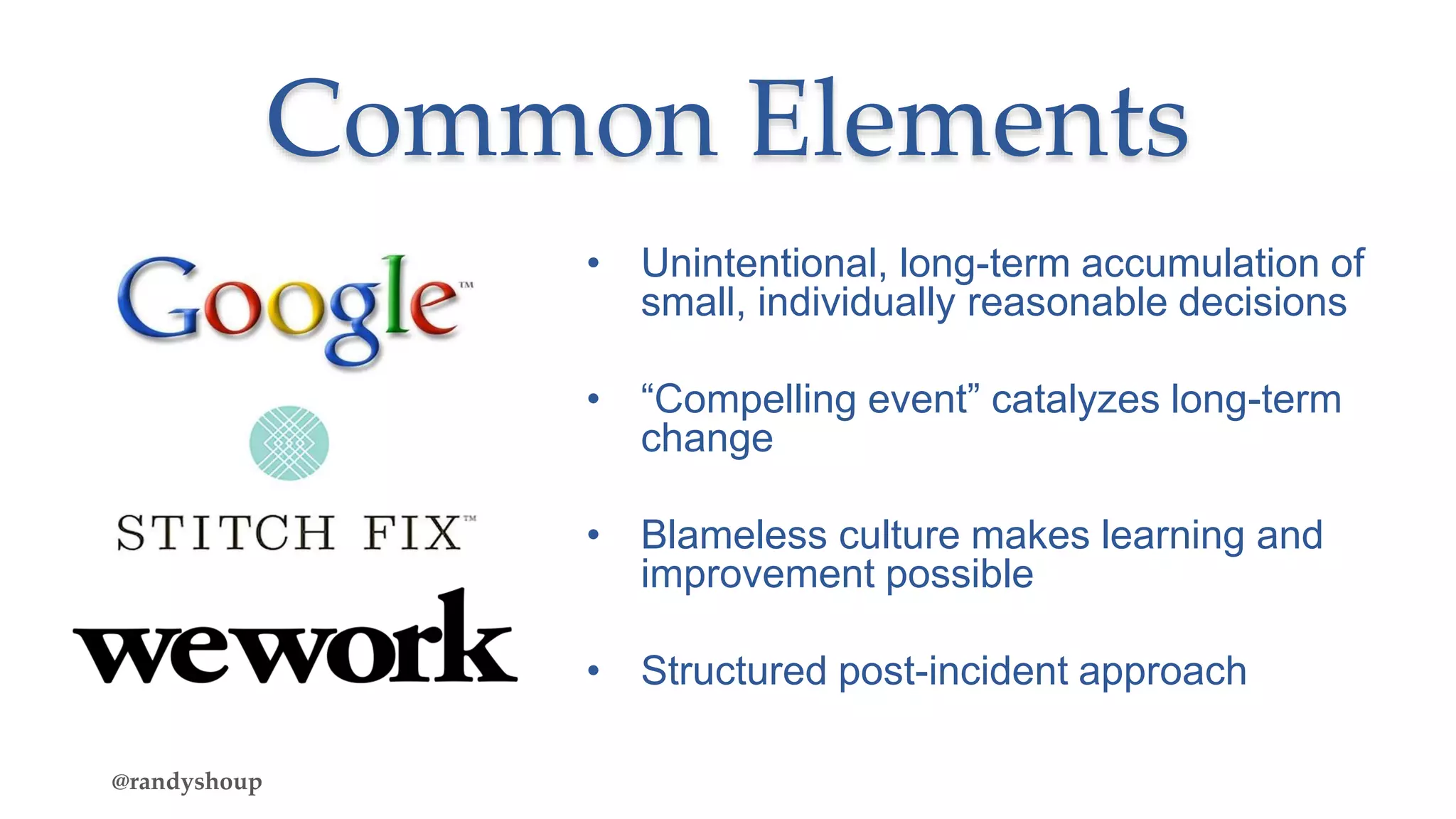 Anatomy of Three Incidents -- Commonalities and Lessons | PPTX