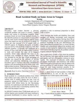 Road Accident Study on Some Areas in Yangon | PDF