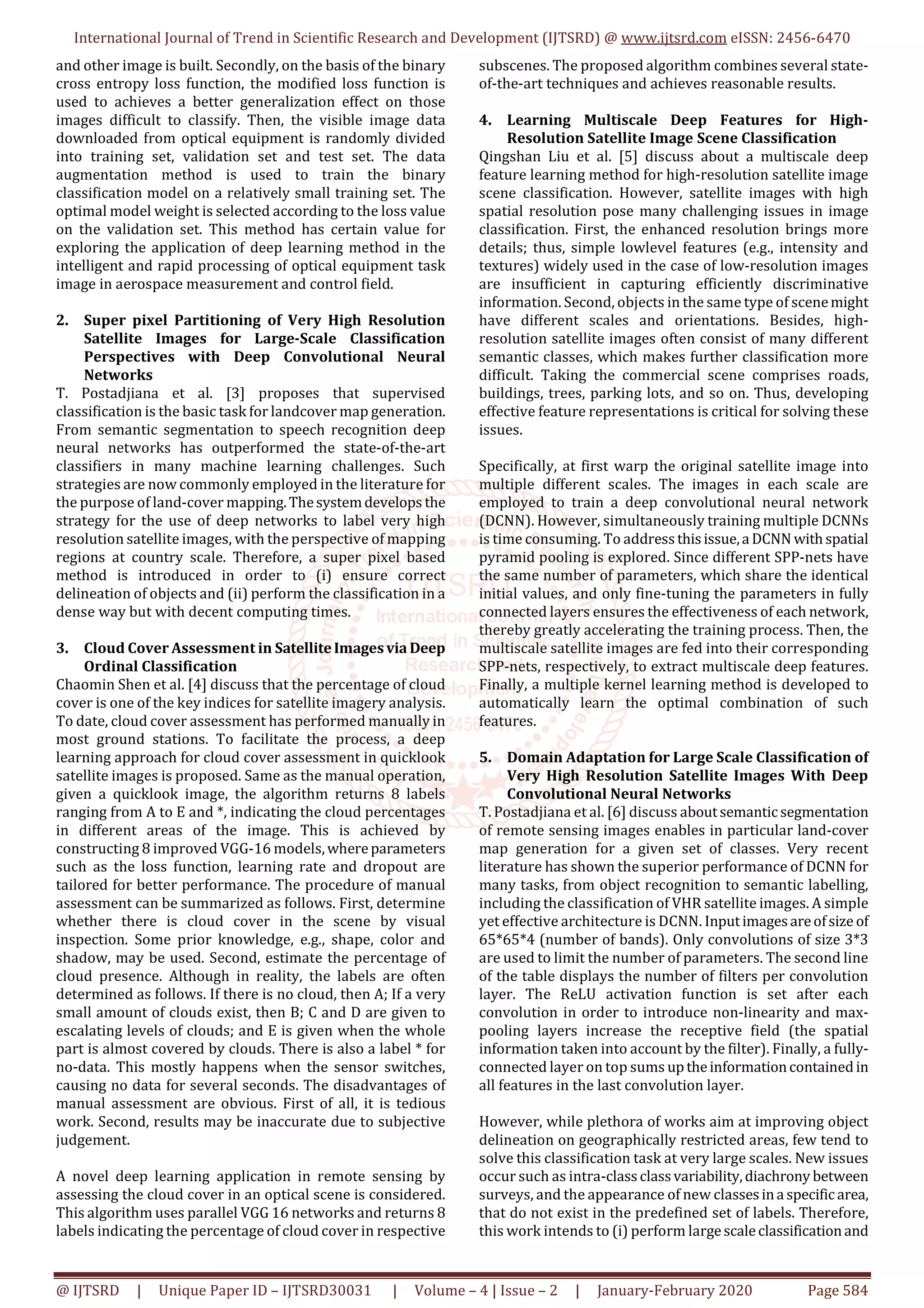 Satellite Image Classification with Deep Learning Survey | PDF