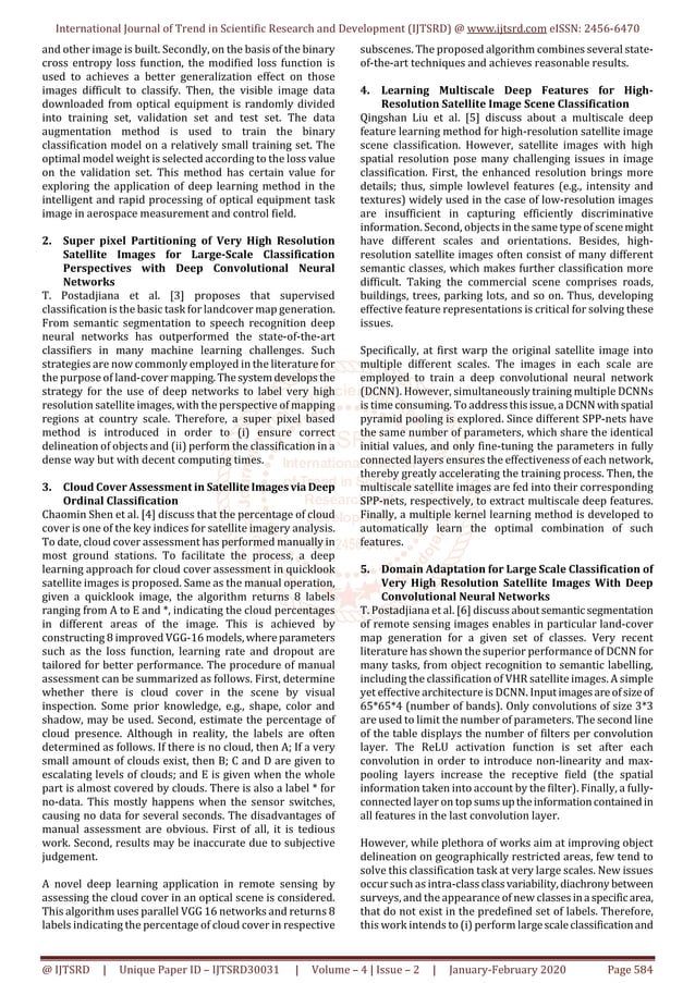 Satellite Image Classification with Deep Learning Survey | PDF