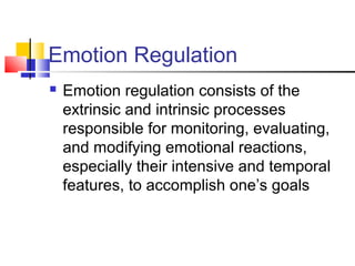 Emotion and self regulation | PPT