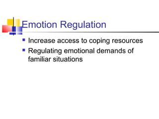 Emotion and self regulation | PPT