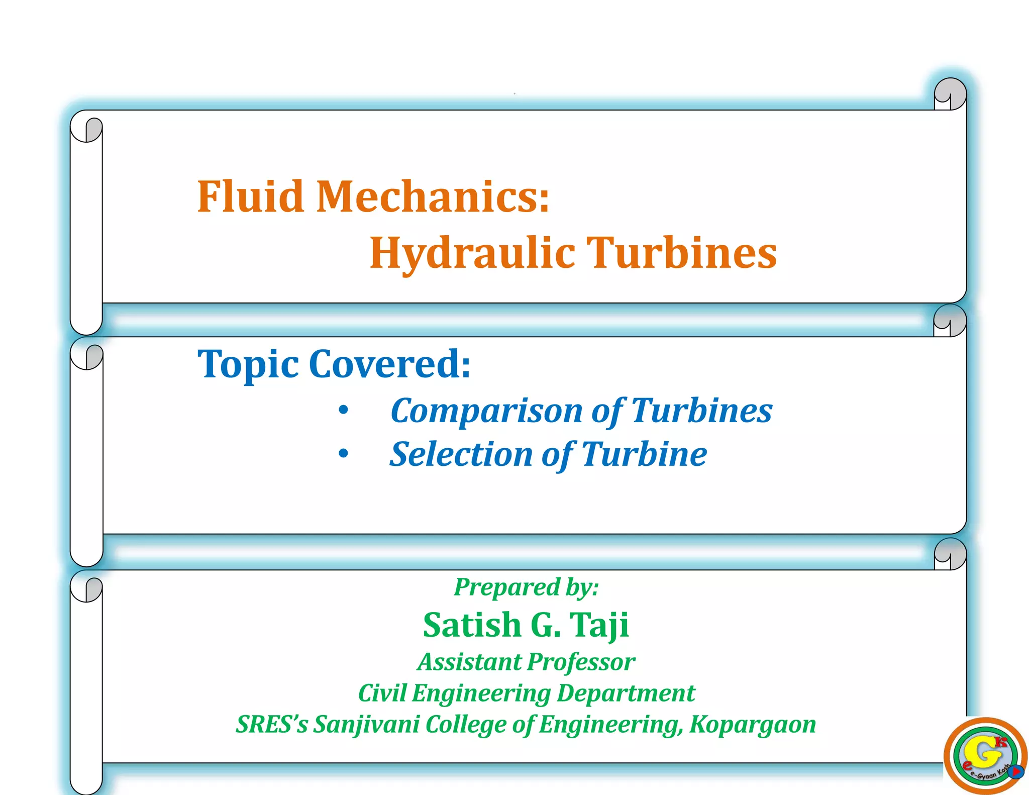 Selection of Turbine | Fluid Mechanics | PDF
