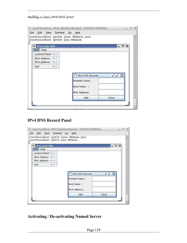 Screen Shots of Building IPv6 DNS Server (Screen shots) | PDF