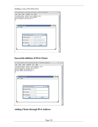 Screen Shots of Building IPv6 DNS Server (Screen shots) | PDF
