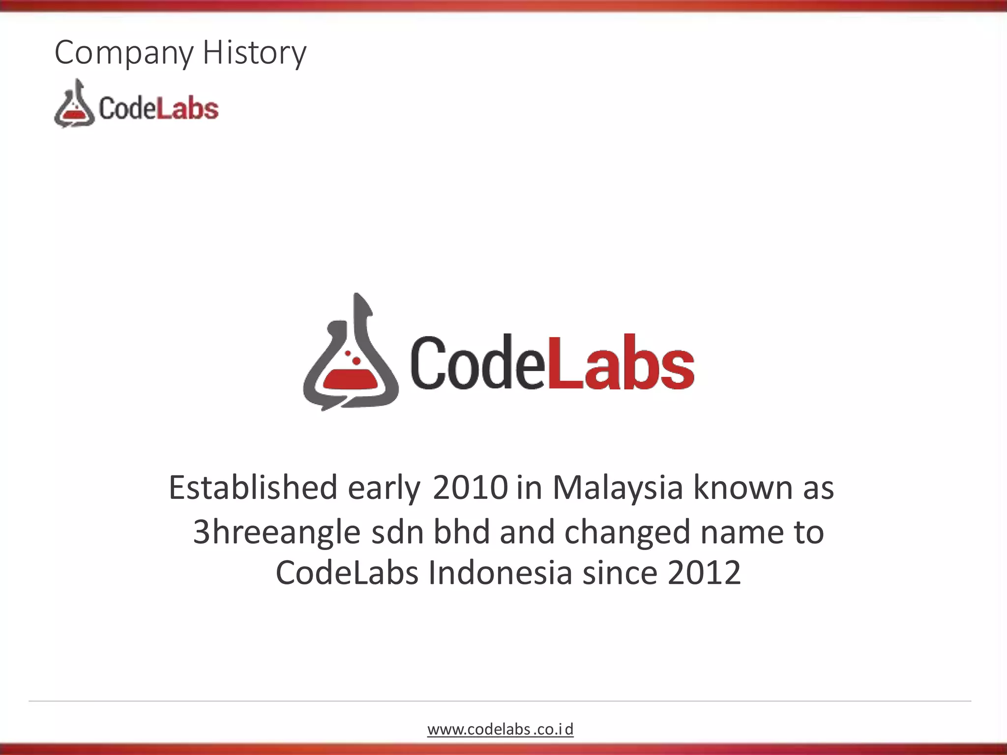 Codelabs Company Profile Updated Ppt
