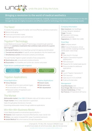 undoit_onePager02(1) | PDF | Skin and Dermatology | Diseases and Conditions