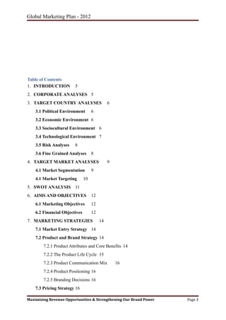 Global Marketing Strategy- IOPE | PDF