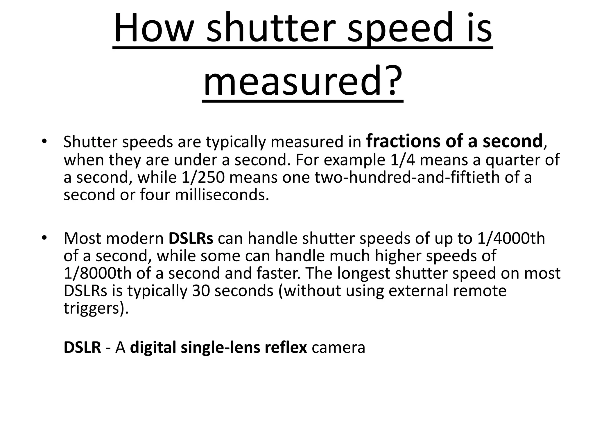 Shutter Speed | PPT