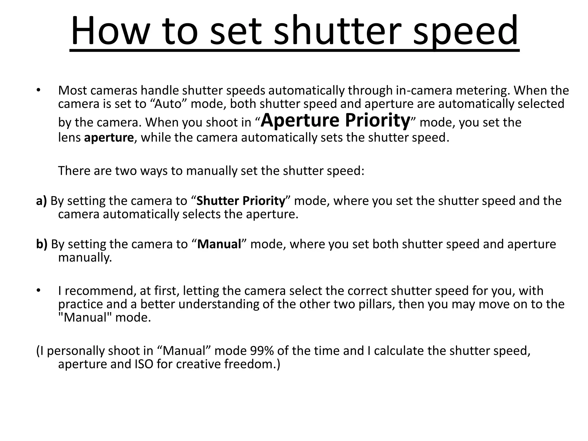 Shutter Speed | PPT