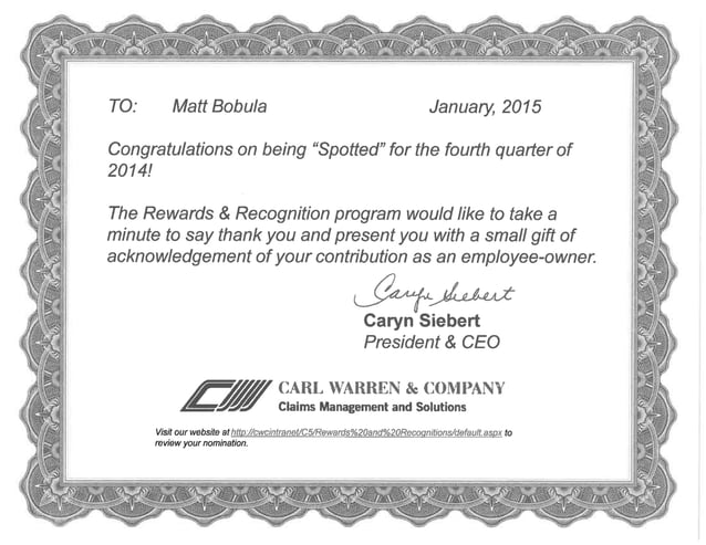 Spot award 1-2015 | PDF