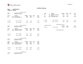 Unofficial transcript | PPT