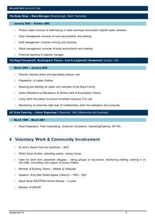 Amanda Clark Curriculum Vitae 2015 | DOCX