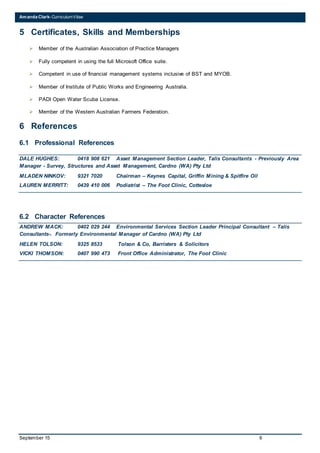 Amanda Clark Curriculum Vitae 2015 | DOCX