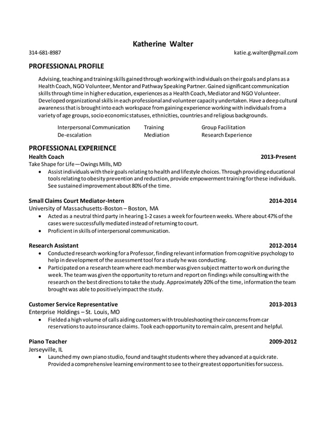 MASTER RESUME Katherine Walter | DOCX