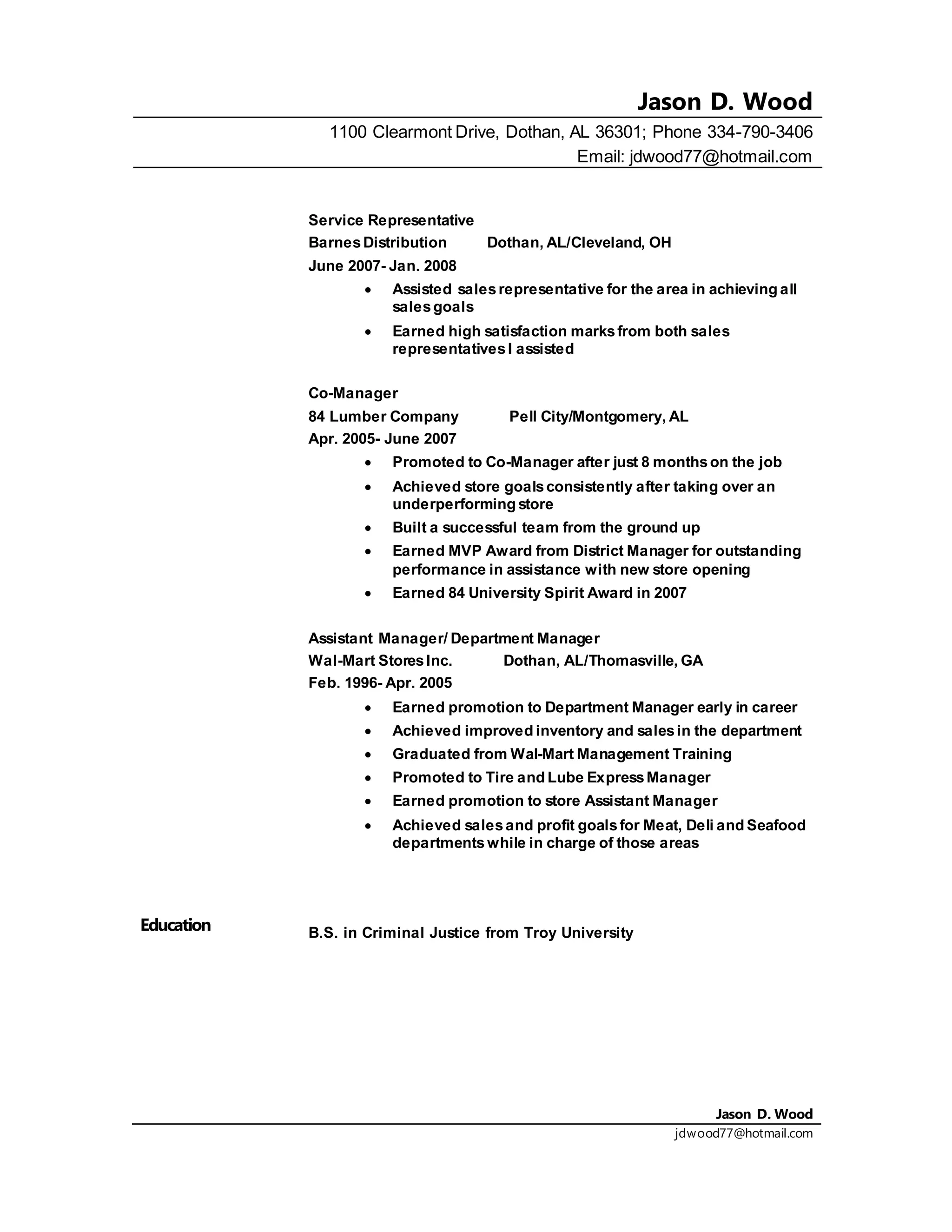 Wood, Jason Resume | DOCX