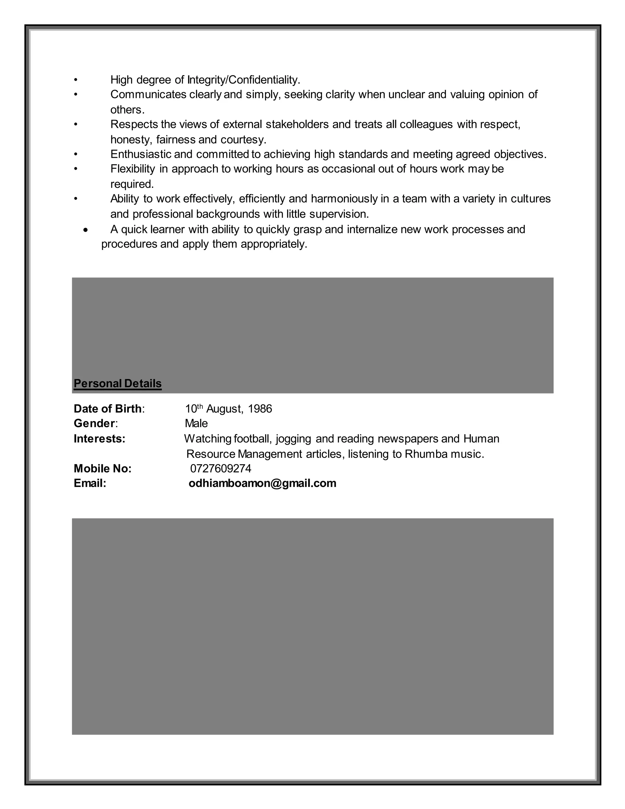 AMON OMOLLO CV | DOCX