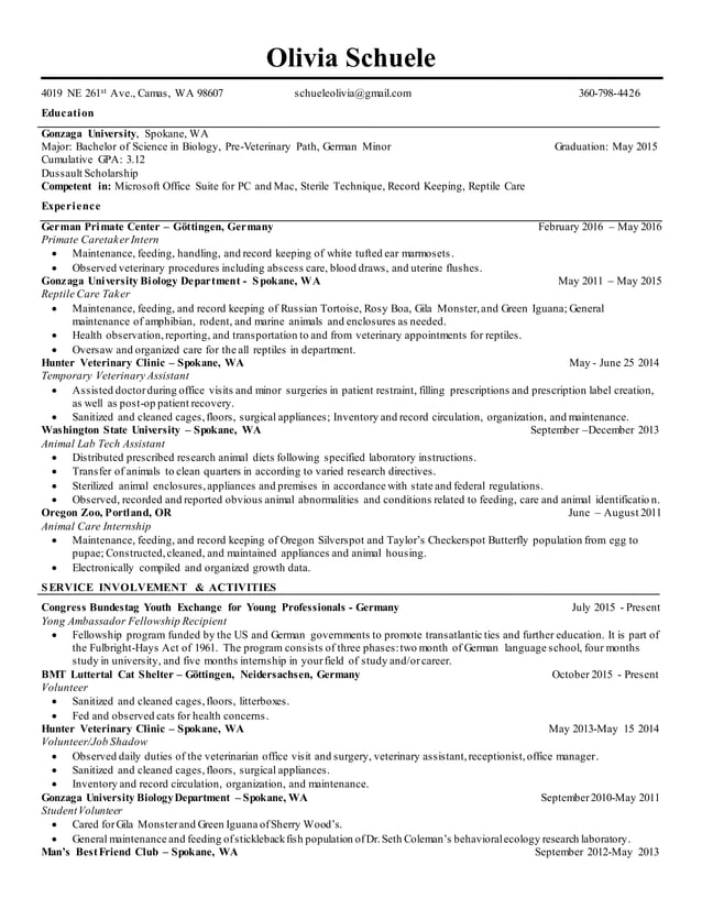 Olivia Schuele Resume FEB 2016 | PDF