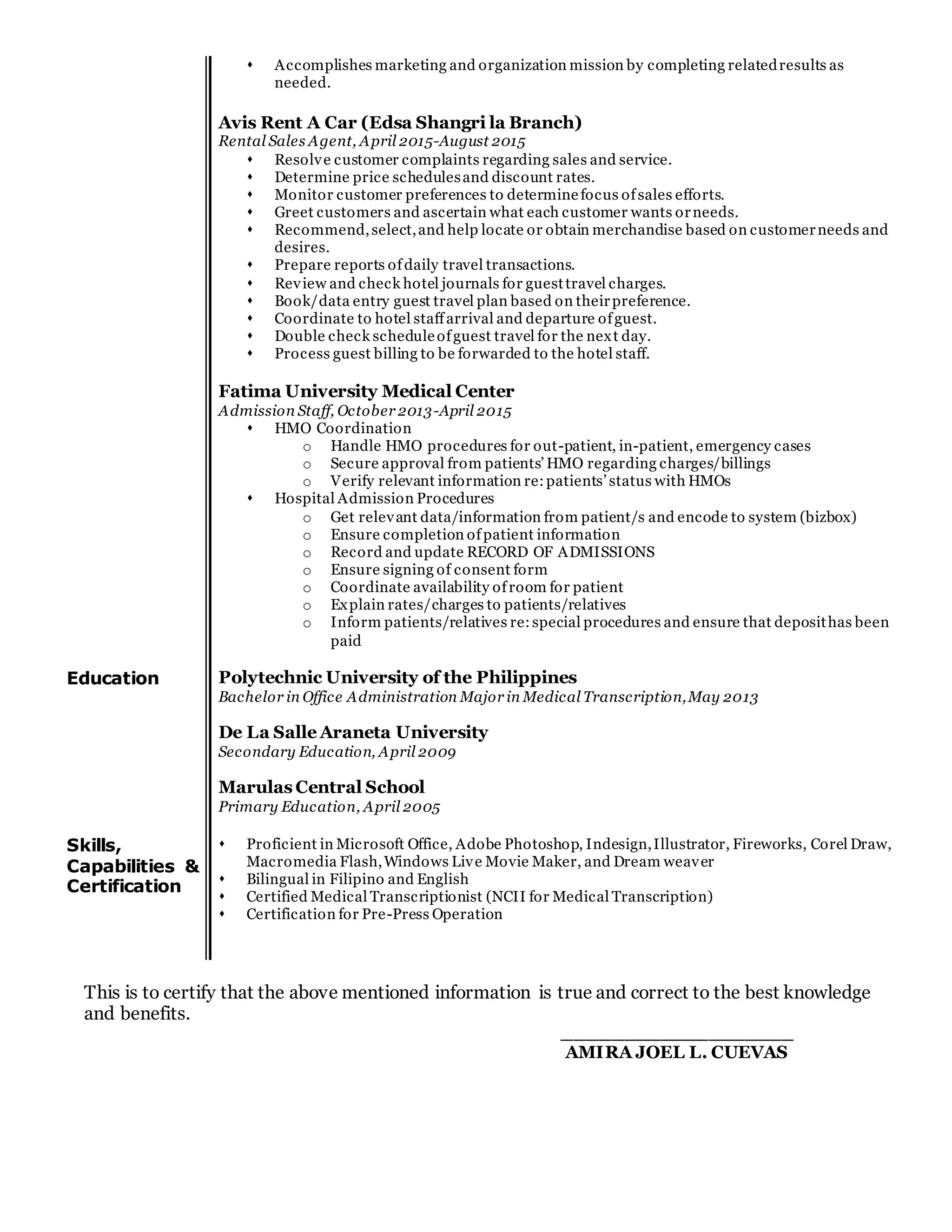 Amira Joel Cuevas Resume 2 | DOCX