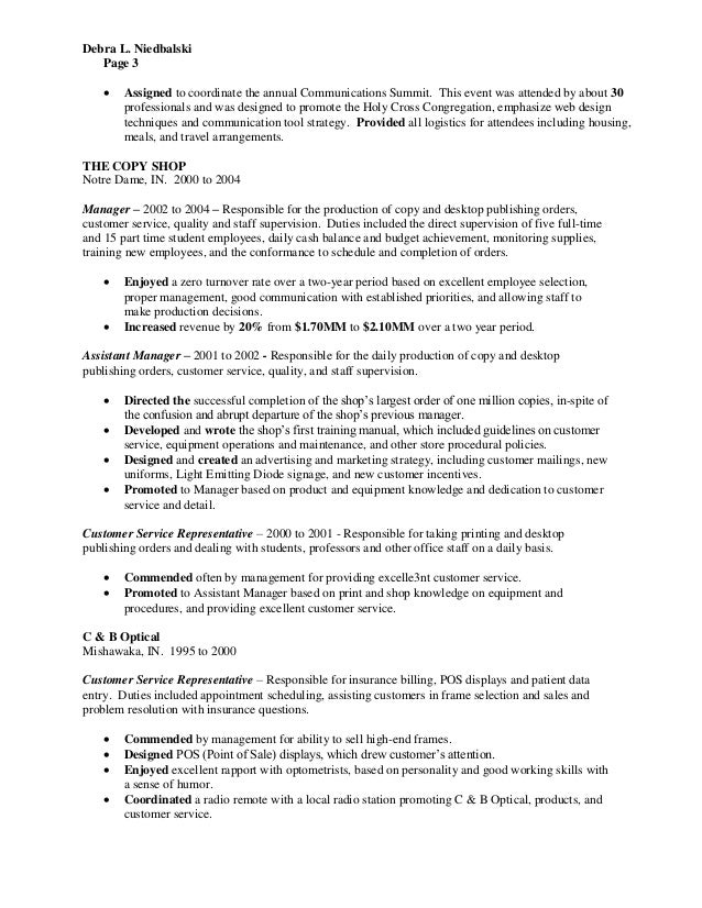 Niedbalski_Debra Resume 2016 SBT