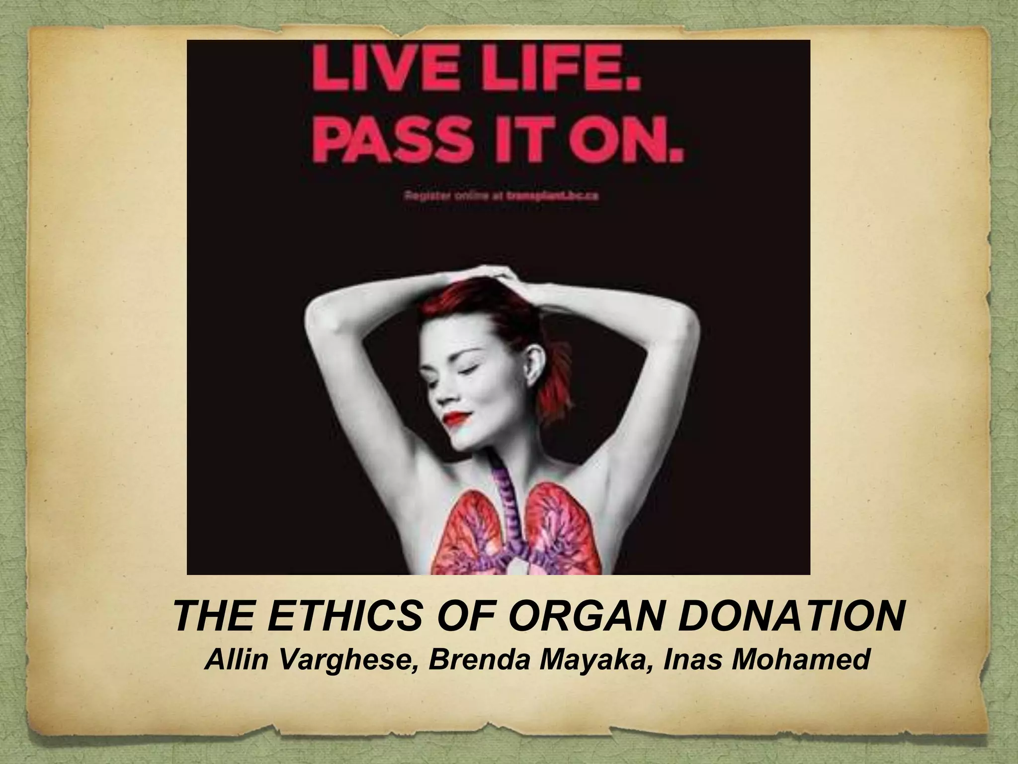 Ethics of Organ donation ppt | PPTX