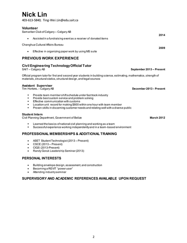 Nick Lin Resume | PDF