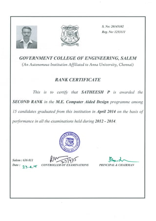 M.E Rank holder | PDF