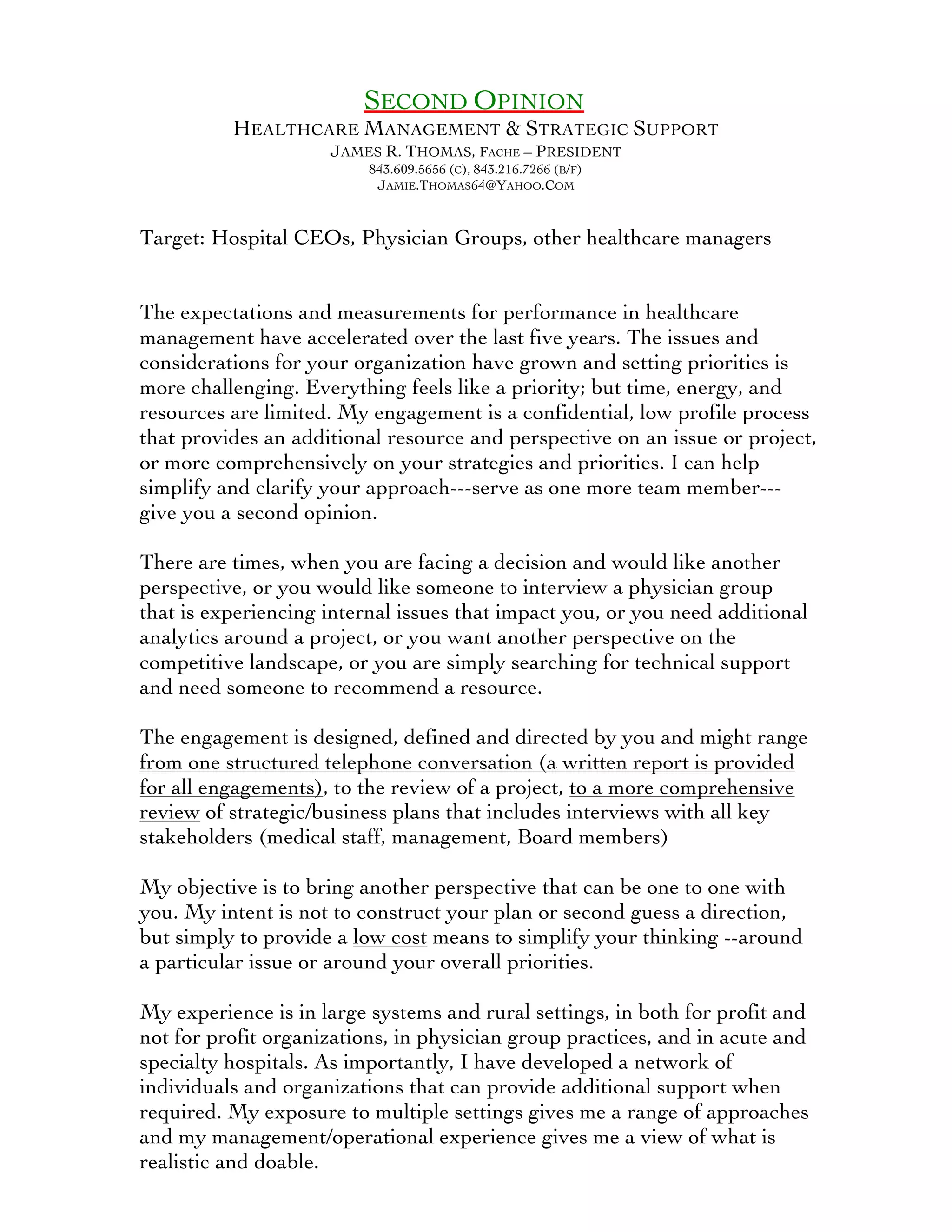 Second Opinion, JRT | PDF