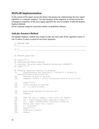 Trust Region Algorithm - Bachelor Dissertation | DOCX