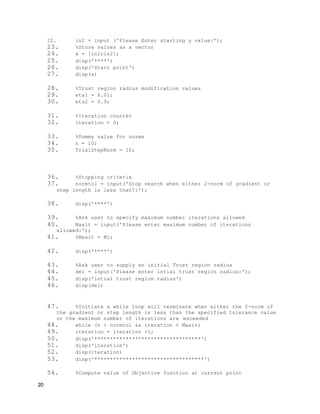 Trust Region Algorithm - Bachelor Dissertation | DOCX